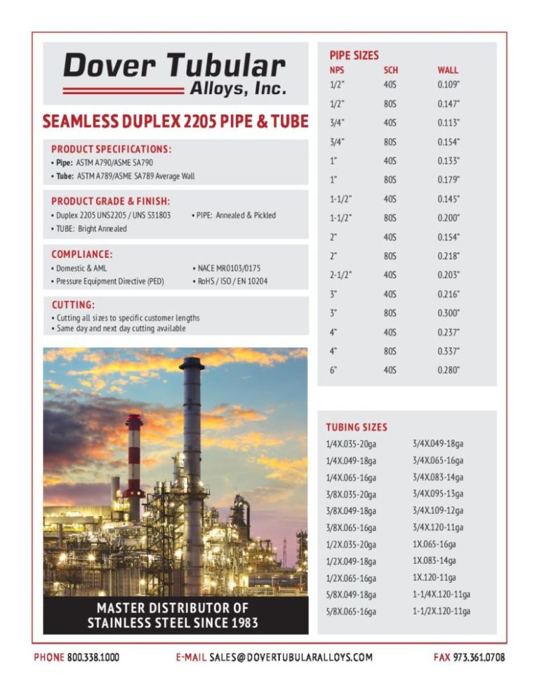 Line Card Library - Steel Tubing & Aluminum Tubing | Dover Tubular
